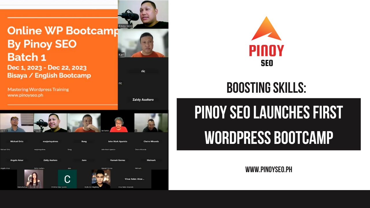 Boosting Skills: Pinoy SEO Launches First Online WordPress Bootcamp in the Philippines - Pinoy SEO