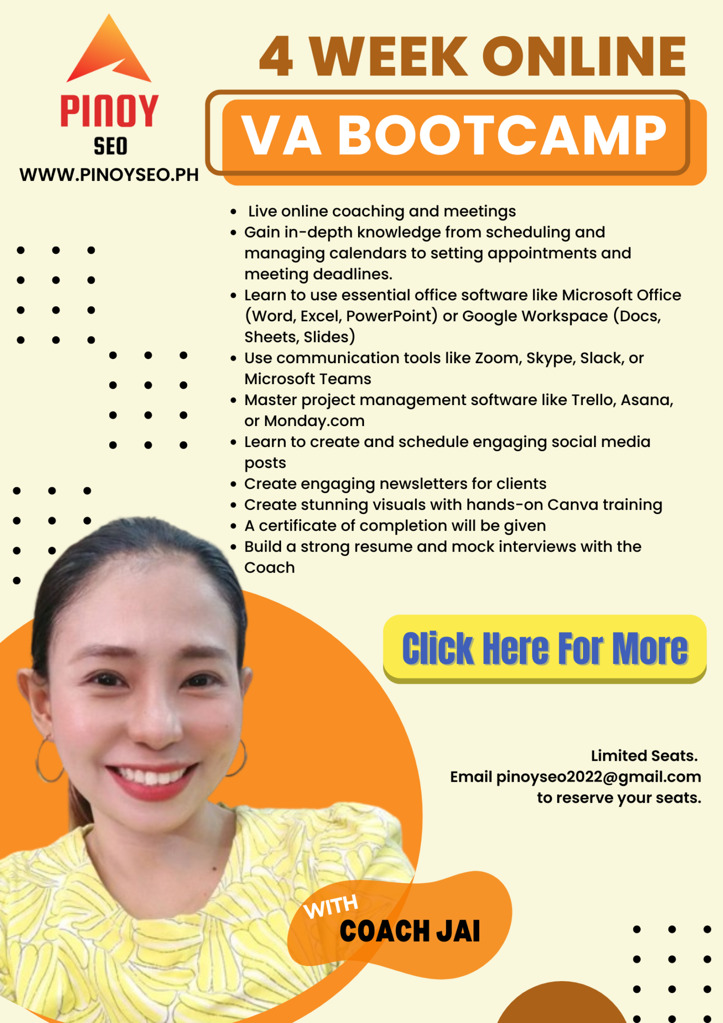 4 Week Online VA Bootcamp - Pinoy SEO